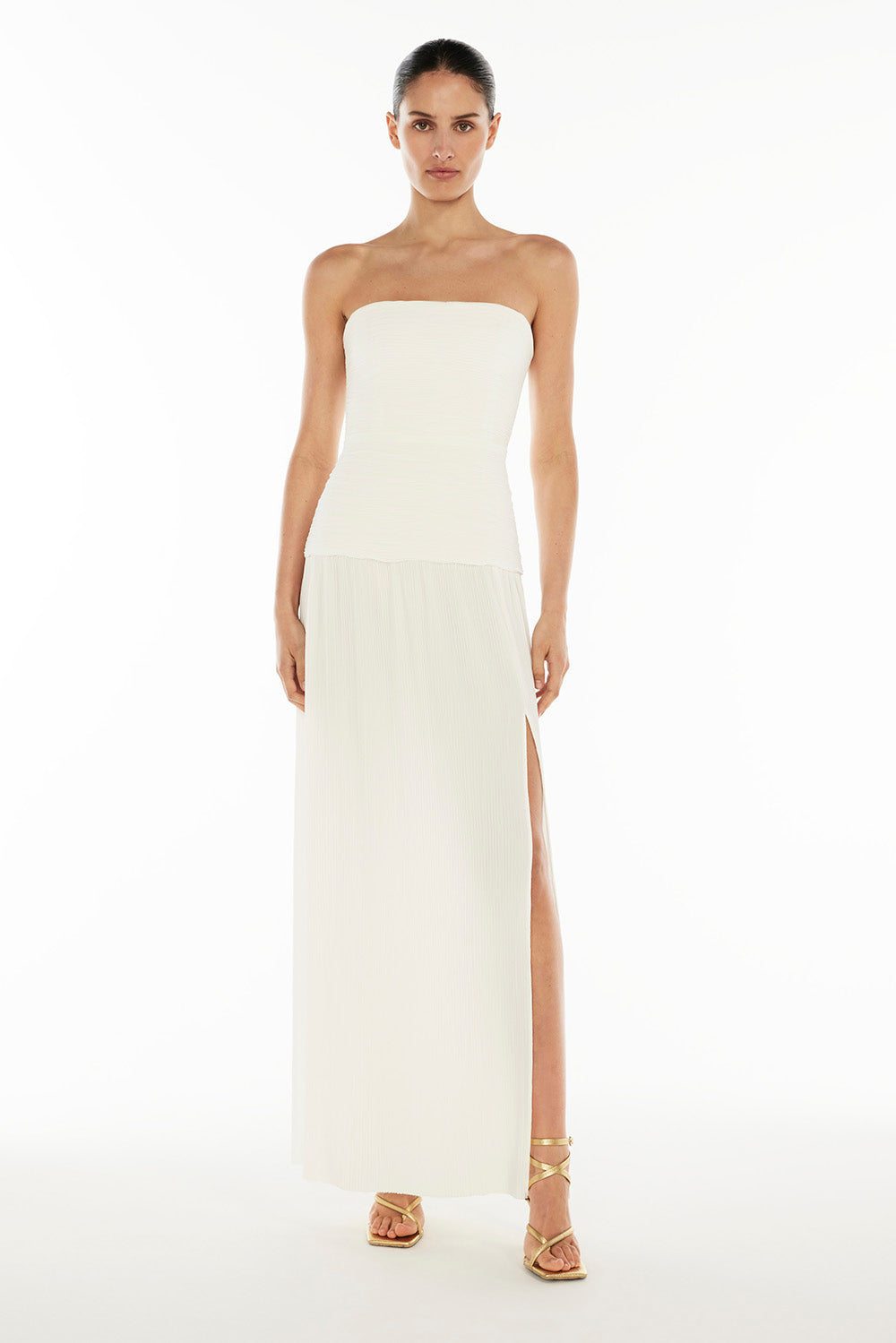 Double Time Pleat Strapless Dress – MANNING CARTELL